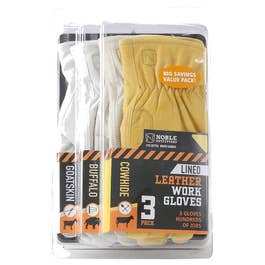 Noble Outfitters Men's Lined Leather Work Gloves