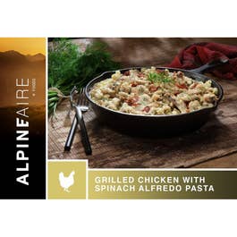 AlpineAire Grilled Chicken with Spinach Alfredo Pasta Freeze Dried Meal