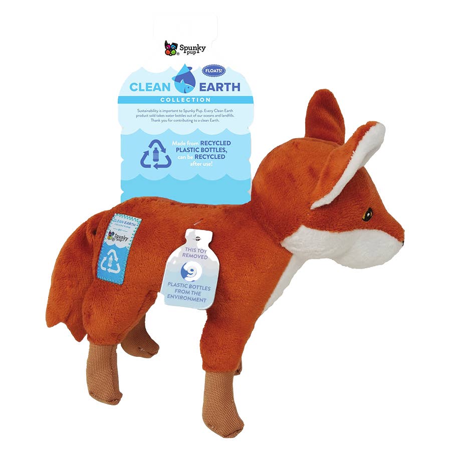 Spunky Pup Clean Earth Plush Fox Toy