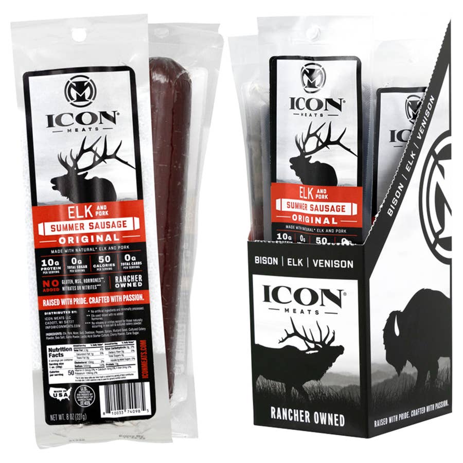 Icon Meats Elk & Pork Summer Sausage