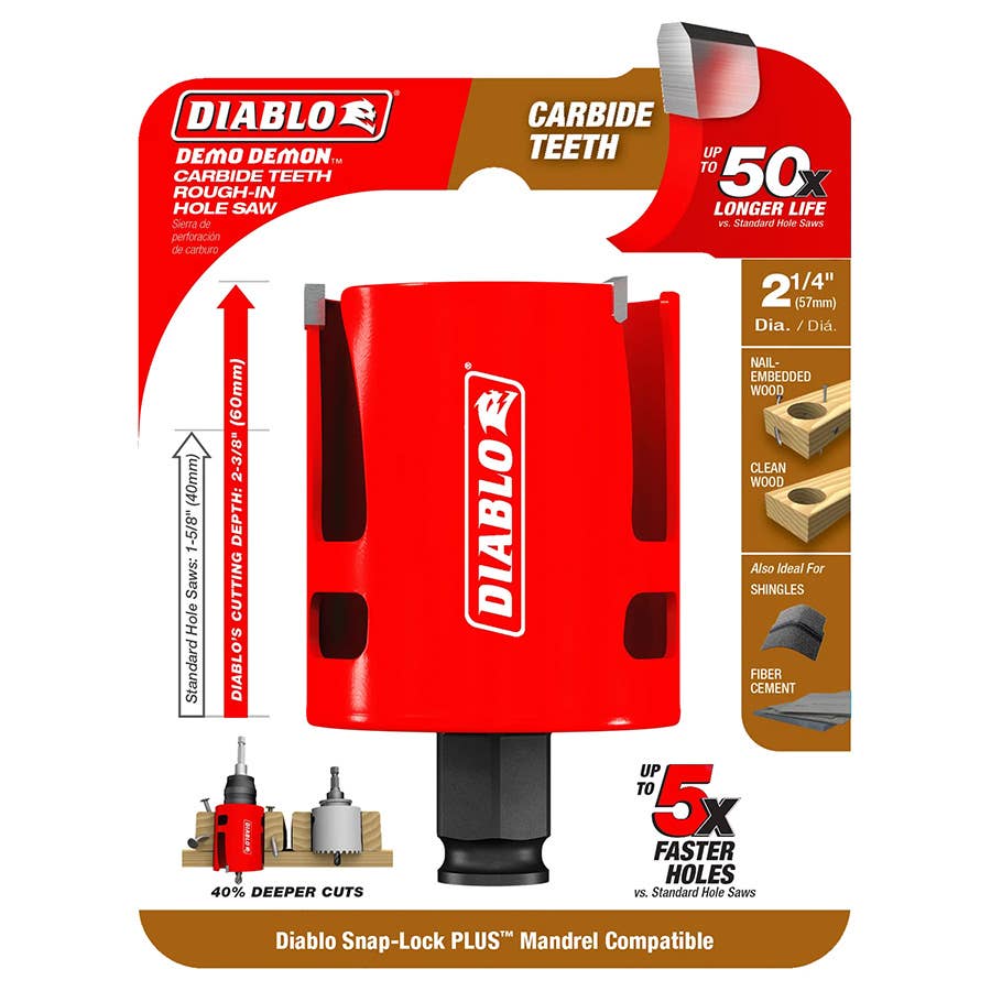 Diablo Demo Demon Carbide Teeth Rough-In Hole Saw