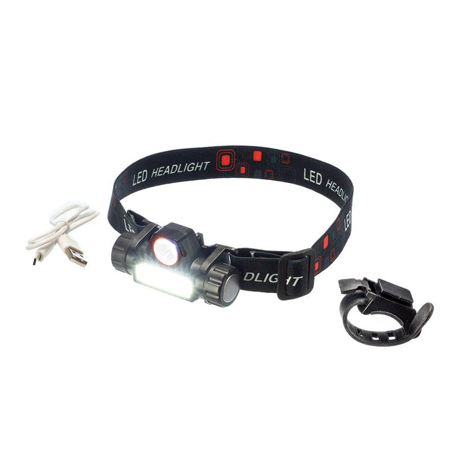 Rechargeable 3-1 Headlamp & Flashlight