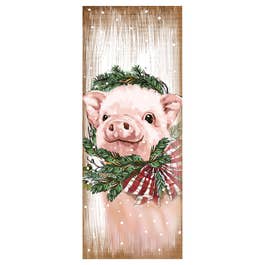 Backyard Expressions Wooden Pig Sign