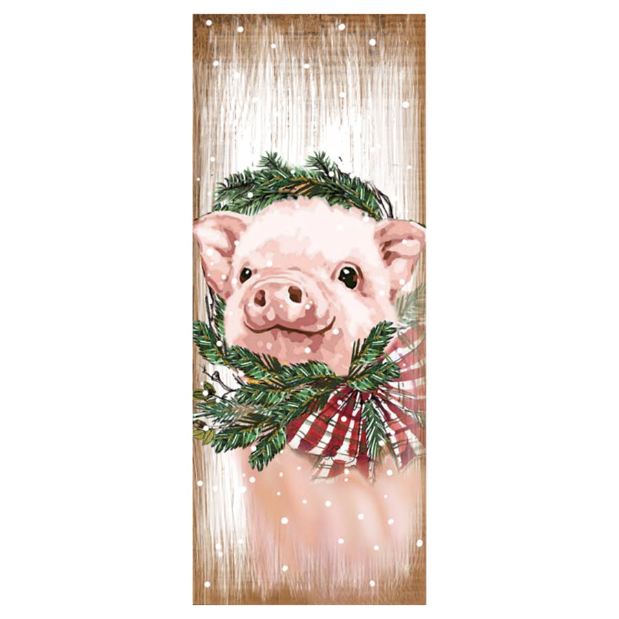 Backyard Expressions Wooden Pig Sign