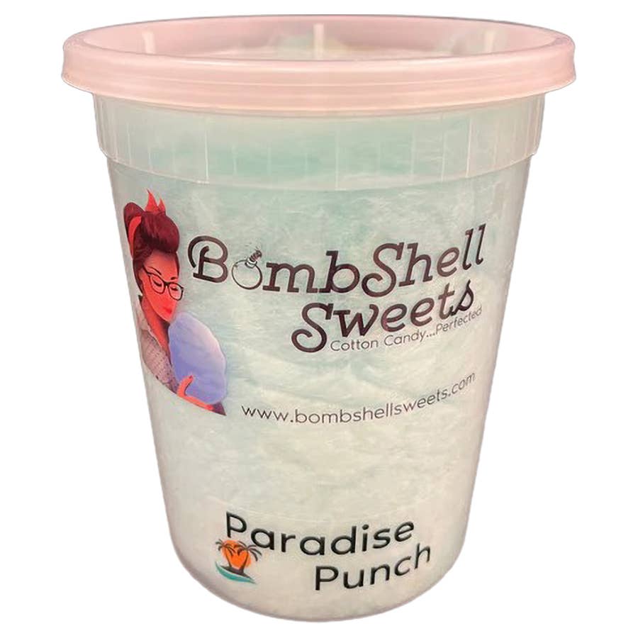 BombShell Sweets Paradise Punch Pineapple/Kiwi & Rasberry Cotton Candy