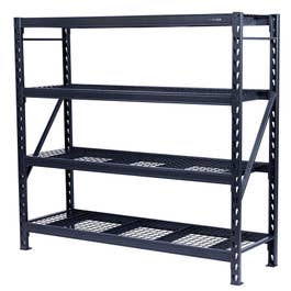 Black Diamond 4 Tier Heavy Duty Shelving Unit - 72" Shelves