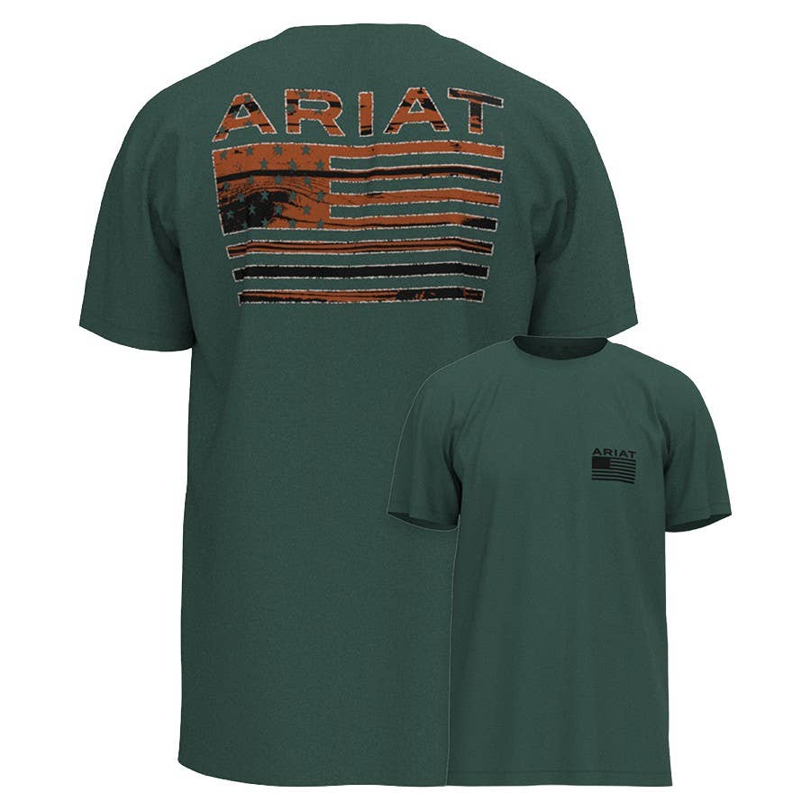 Ariat Men's Rustic Wood Flag T-Shirt