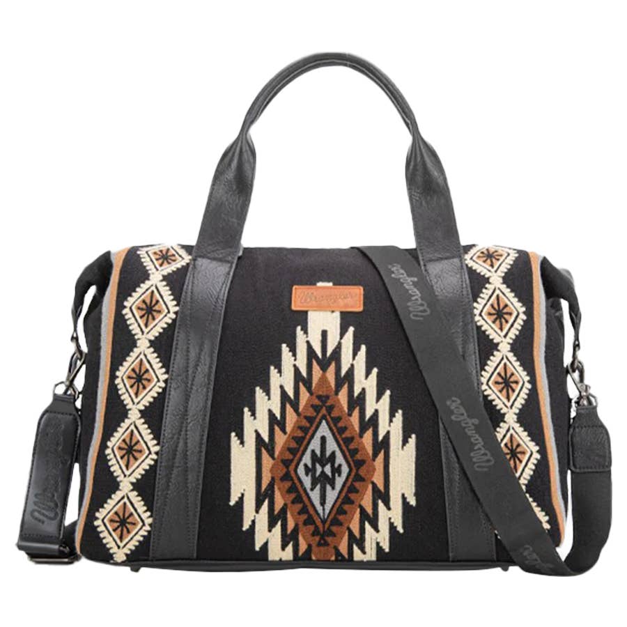 Wrangler Women's Aztec Knitted Trolley Sleeve Duffle Bag