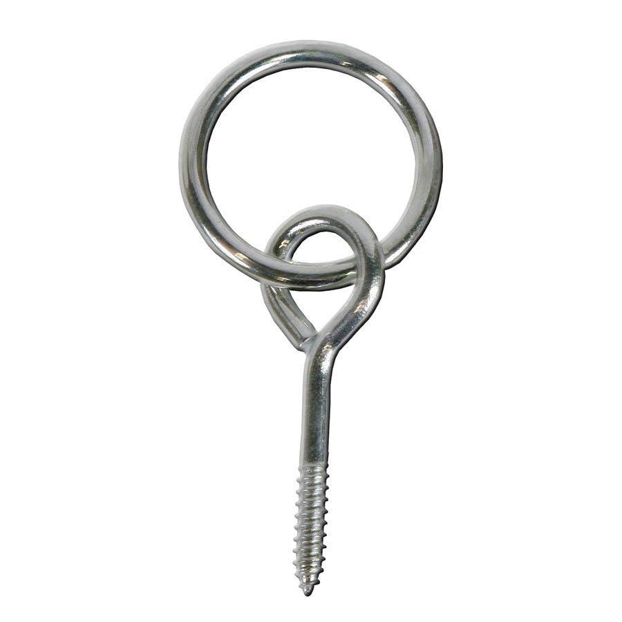 Koch Industries Hitch Ring With Screw Eye Attachment, Zinc Plated, 2"