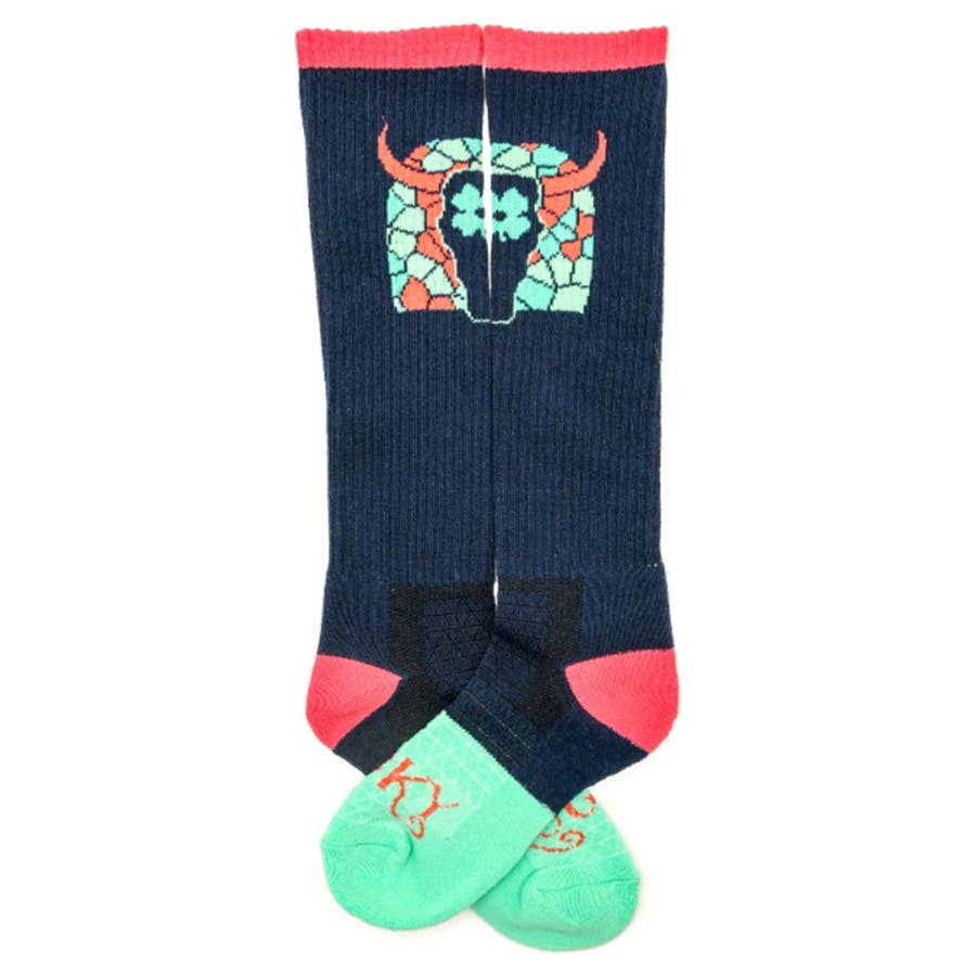Lucky Chuck Women's Clover Steer Head Socks