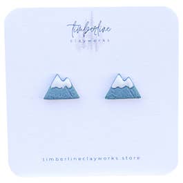 Timberline Clayworks Women's Mountain Stud Earrings