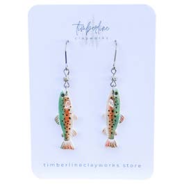 Timberline Clayworks Women's Trout Dangle Earrings
