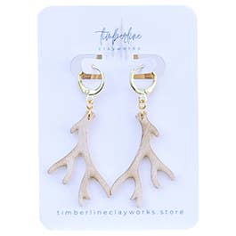 Timberline Clayworks Women's Antler Dangle Earrings