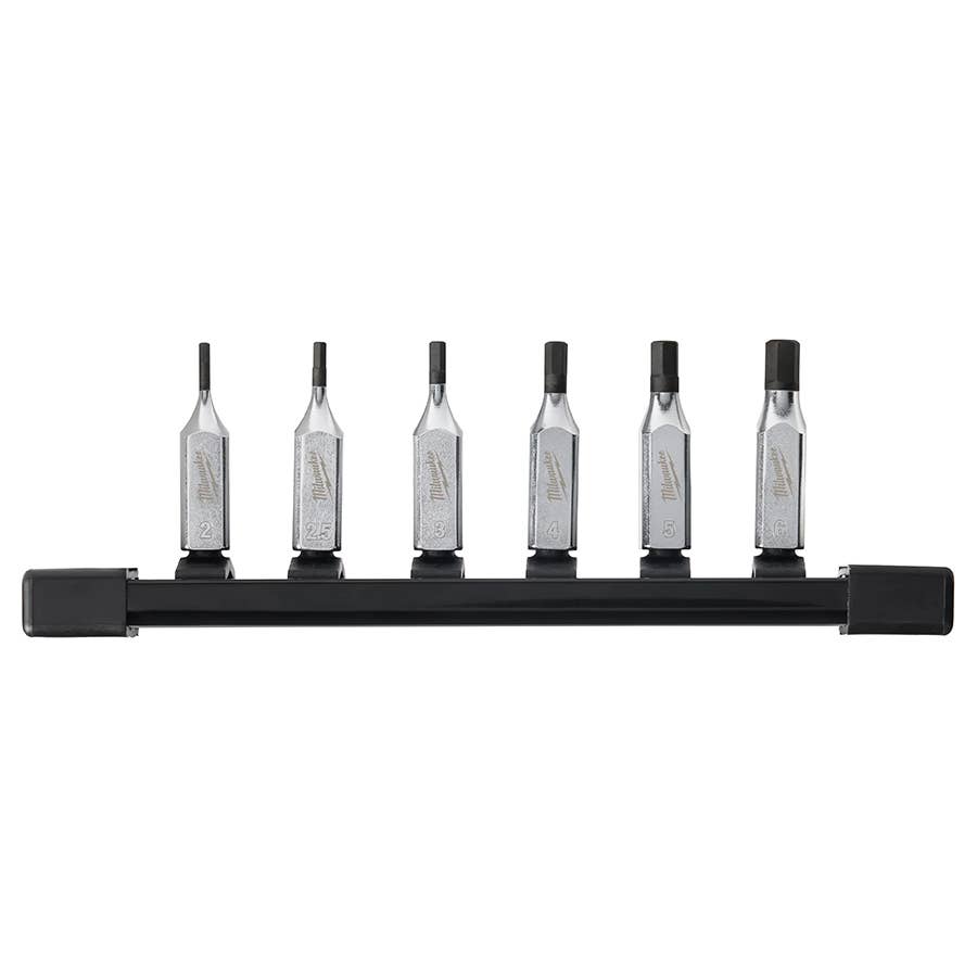 Milwaukee 1/4" Drive Metric Hex Bit Socket Set - 6 pcs