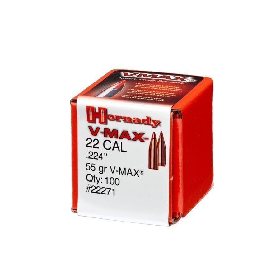 Hornady V-Max Bullets - 22 Caliber (224 Diameter) - 55 Grain