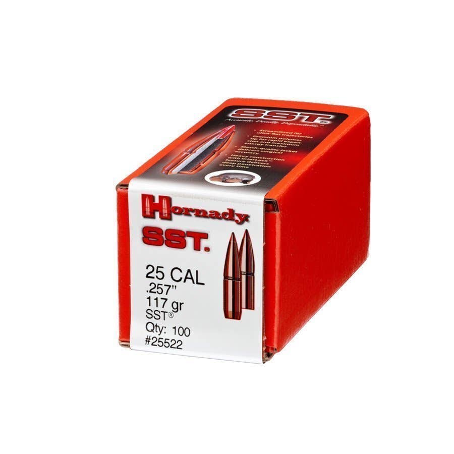 Hornady Super Shock Tip SST Bullets - 25 Caliber (257 Diameter) - 117 Grain