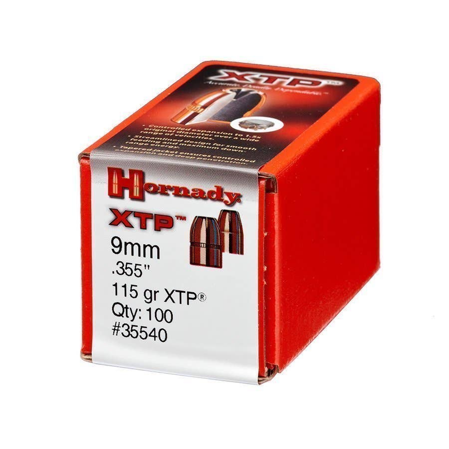Hornady XTP Bullets 9mm (355 diameter) 115 Grain