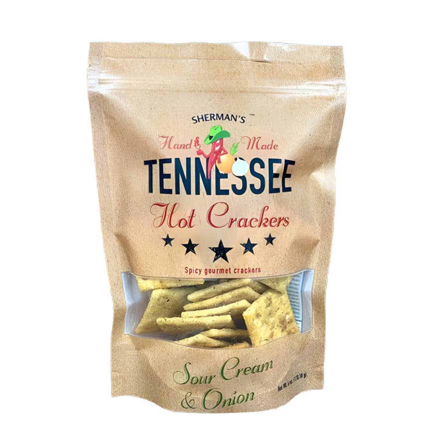 Sherman's Tennessee Hot Crackers Sour Cream & Onion Snack Crackers