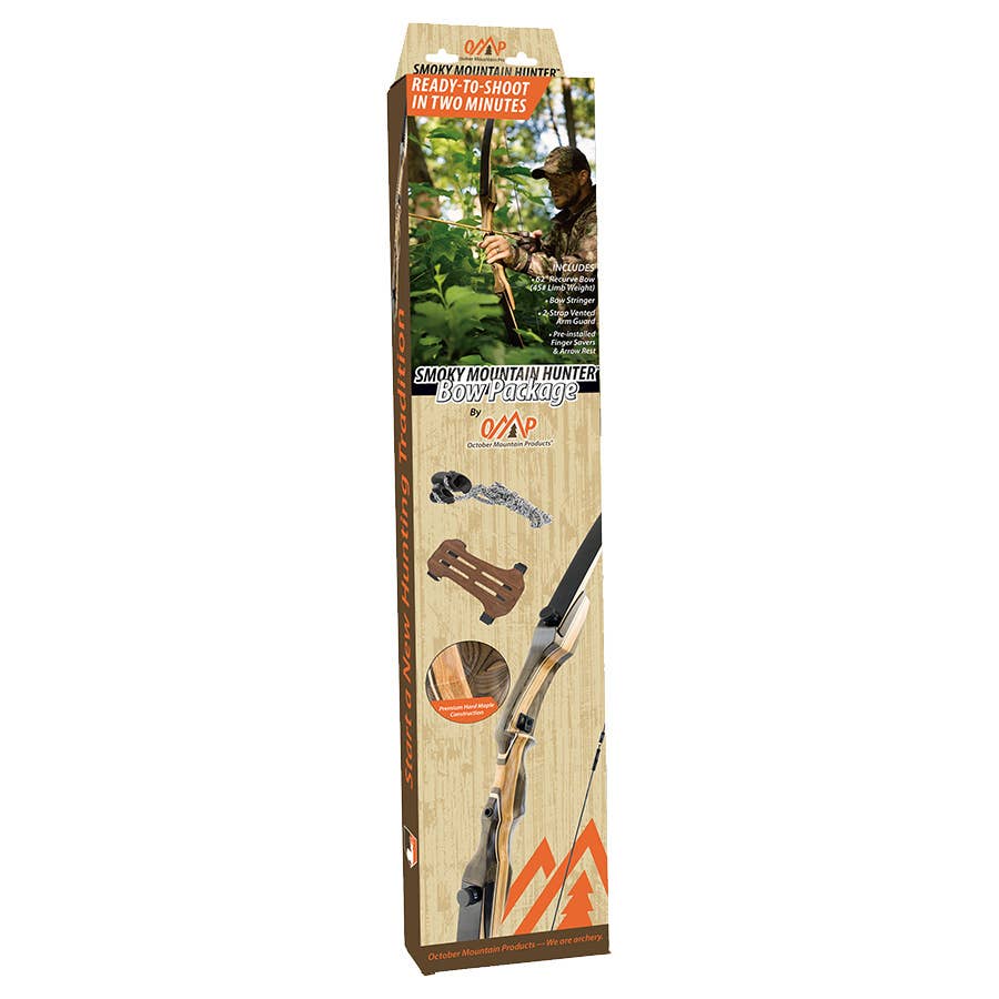 October Mountain Products Smoky Mountain Hunter Recurve Bow Package