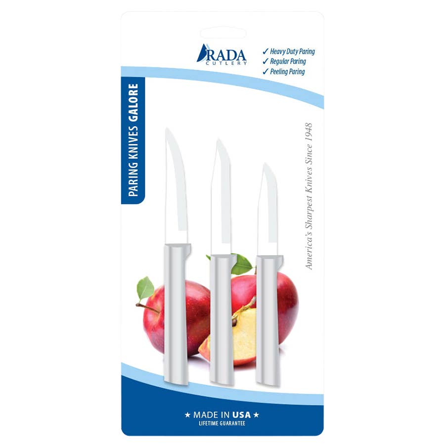 RADA Cutlery Paring Silver Handle Knives Galore Gift Set