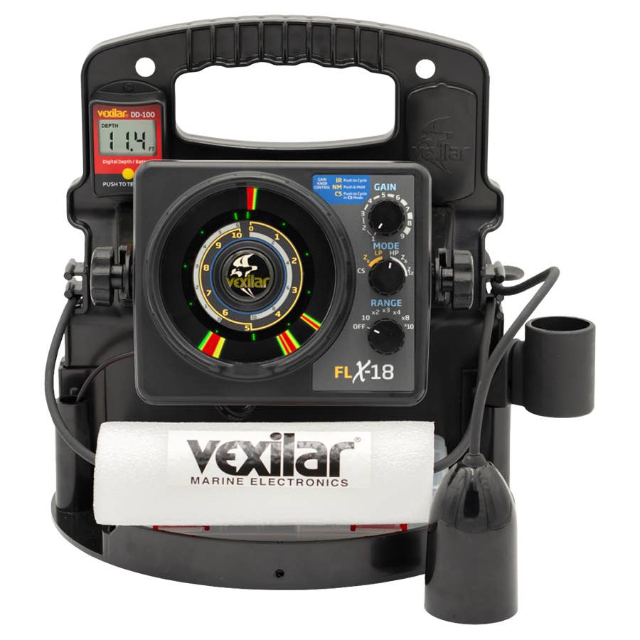 Vexilar FLX-18 Pro Pack II Fishing System with 12° Ice-Ducer & DD-100