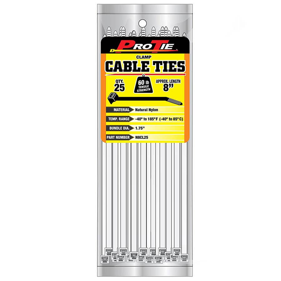 Pro Tie Clamp Cable Tie - 8""
