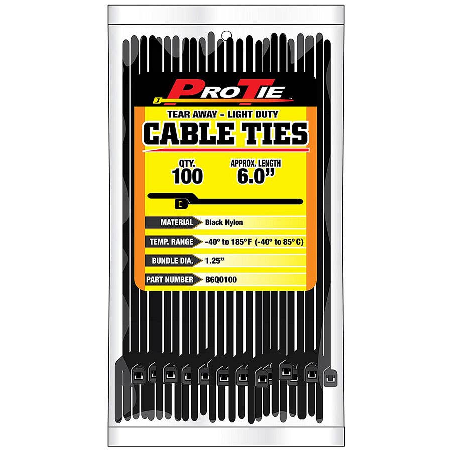 Pro Tie Quik Off Tear Away Cable Tie - 6""