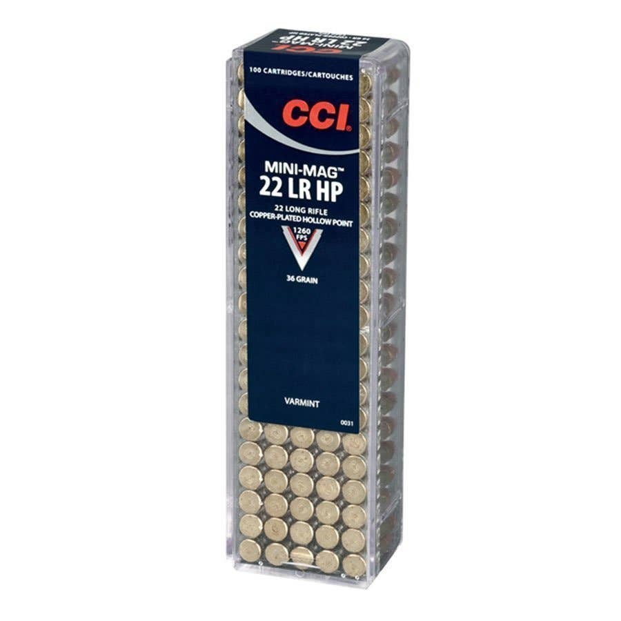 CCI 22 Long Rifle Mini-Mag HP Varmint Rimfire Rifle Ammunition