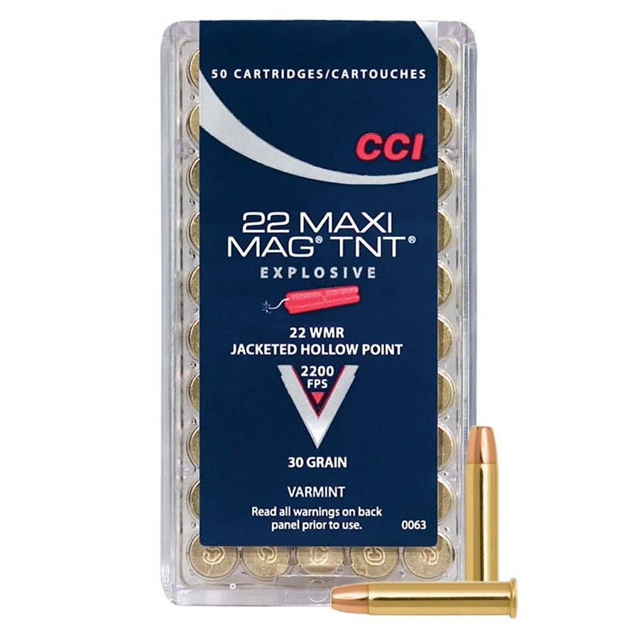 CCI 22 Win Mag Maxi-Mag TNT Varmint Rimfire Rifle Ammunition