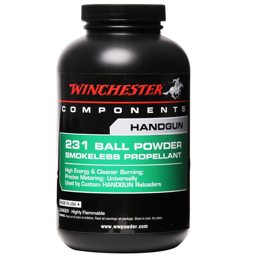 Winchester 231 Smokeless High Energy and Cleaner Ball Pistol Powder - 1 lb