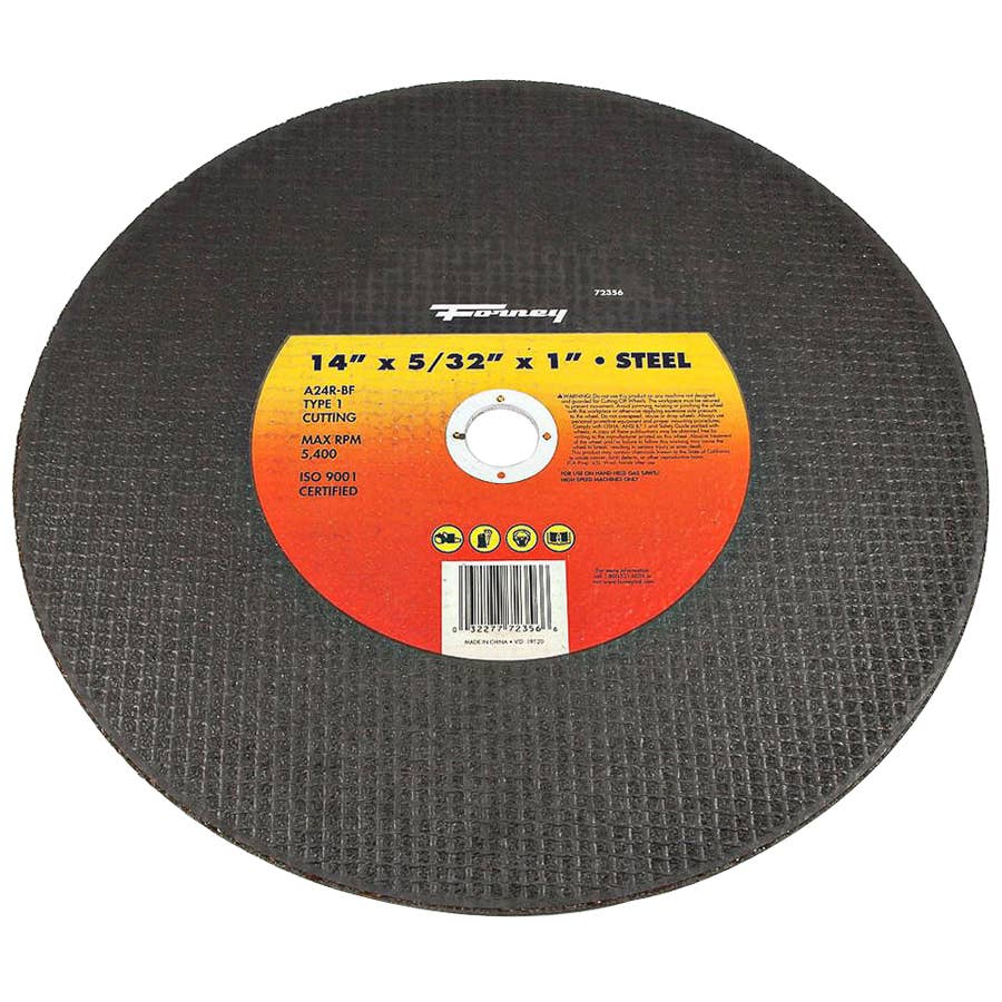 Forney 72356 Metal Cutting-Off Wheel - 14"" x 5/32"" x 1""