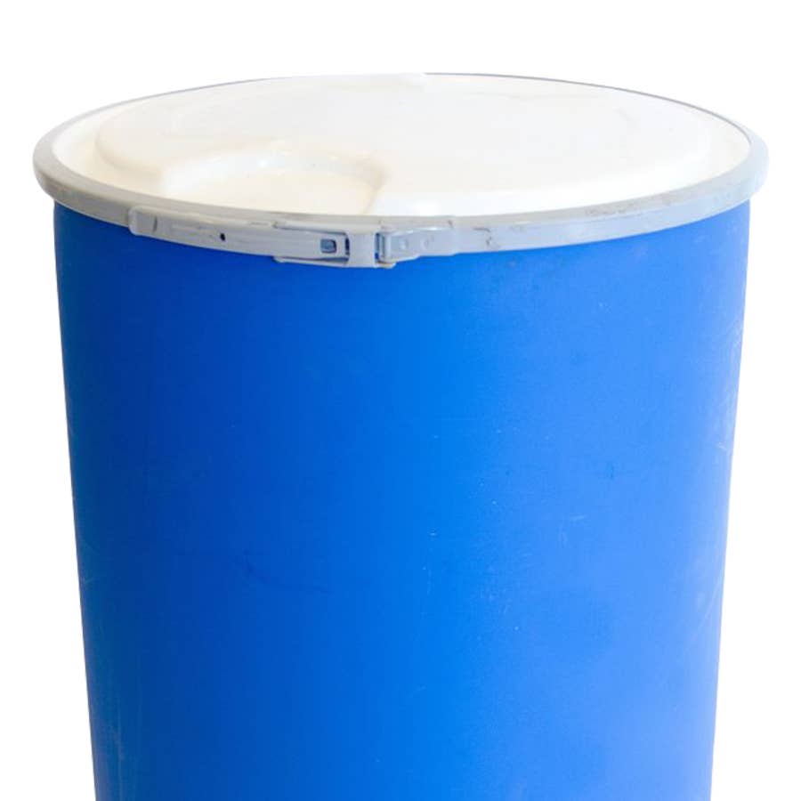 Eagle Peak Container Used Blue Poly Band Top Barrel - 55 gal