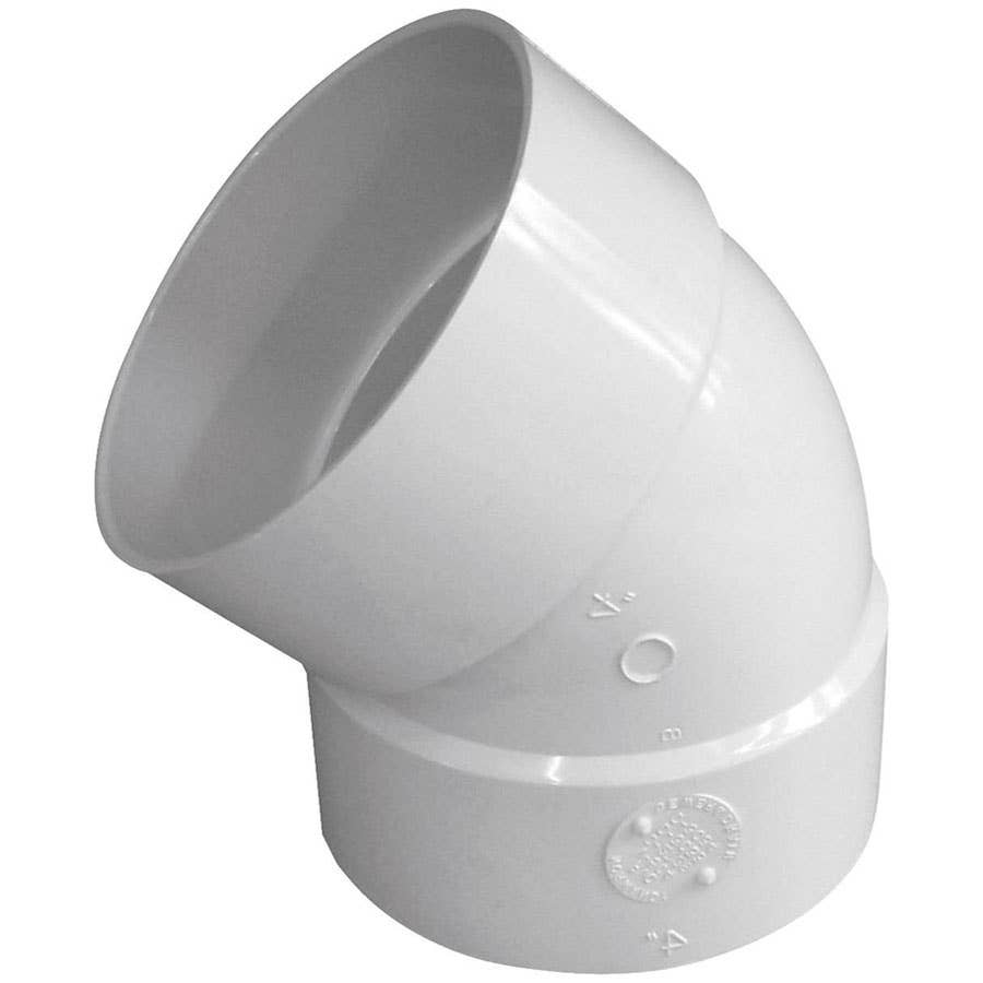Genova PVC 45 Degree Elbow - 4""