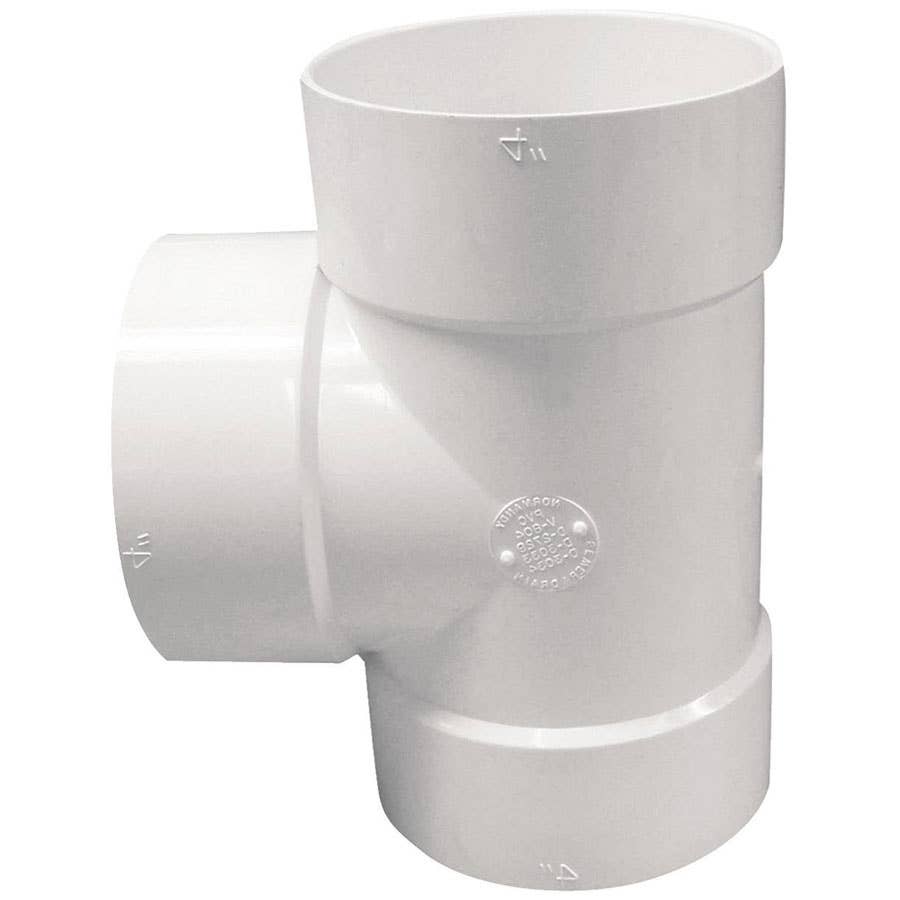 Genova PVC Sanitary Bull Nose Tee - 4""