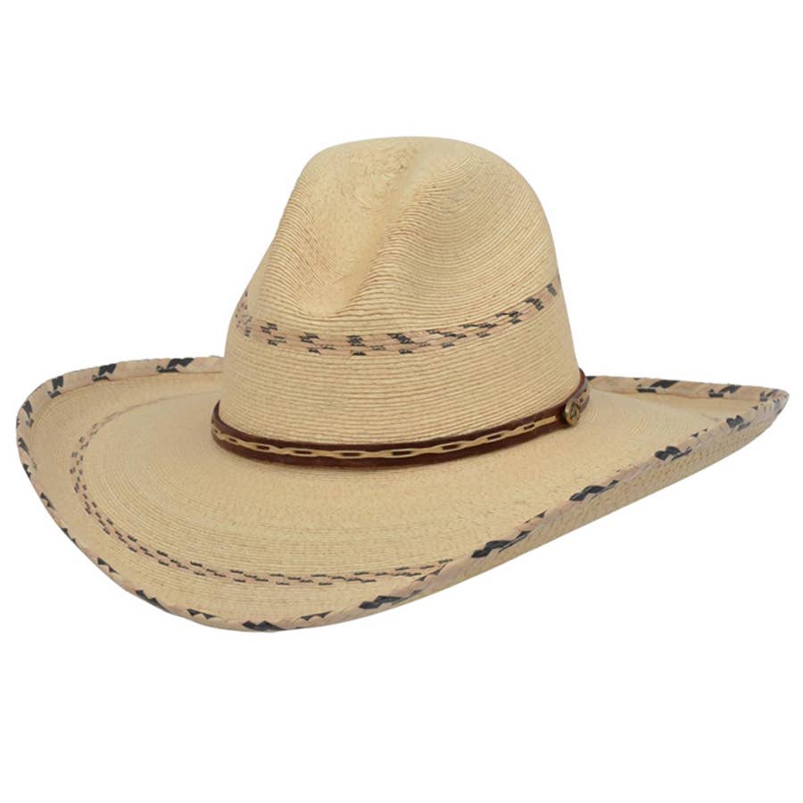 Alamo Kid's Nevada Rattlesnake Palm with Gus Crown Cowboy Hat - Brown