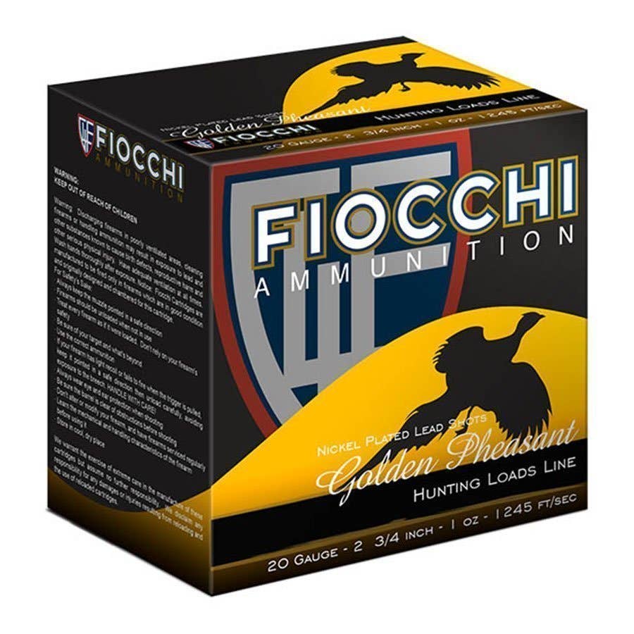 Fiocchi 20 Gauge Golden Pheasant 2 3/4"" Shotshells