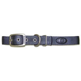 Hamilton Double Thick Nylon Deluxe Dog Collar with Brushed Hardware