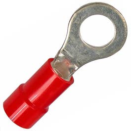 Pico 8 AWG Insulated Brazed Lug Ring - Red