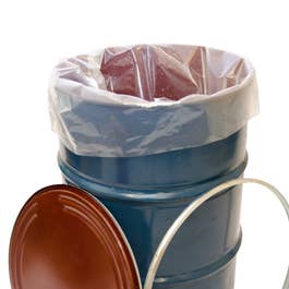 Eagle Peak Container Used Open Top Steel Barrel with Ring and Lid - 55 gal