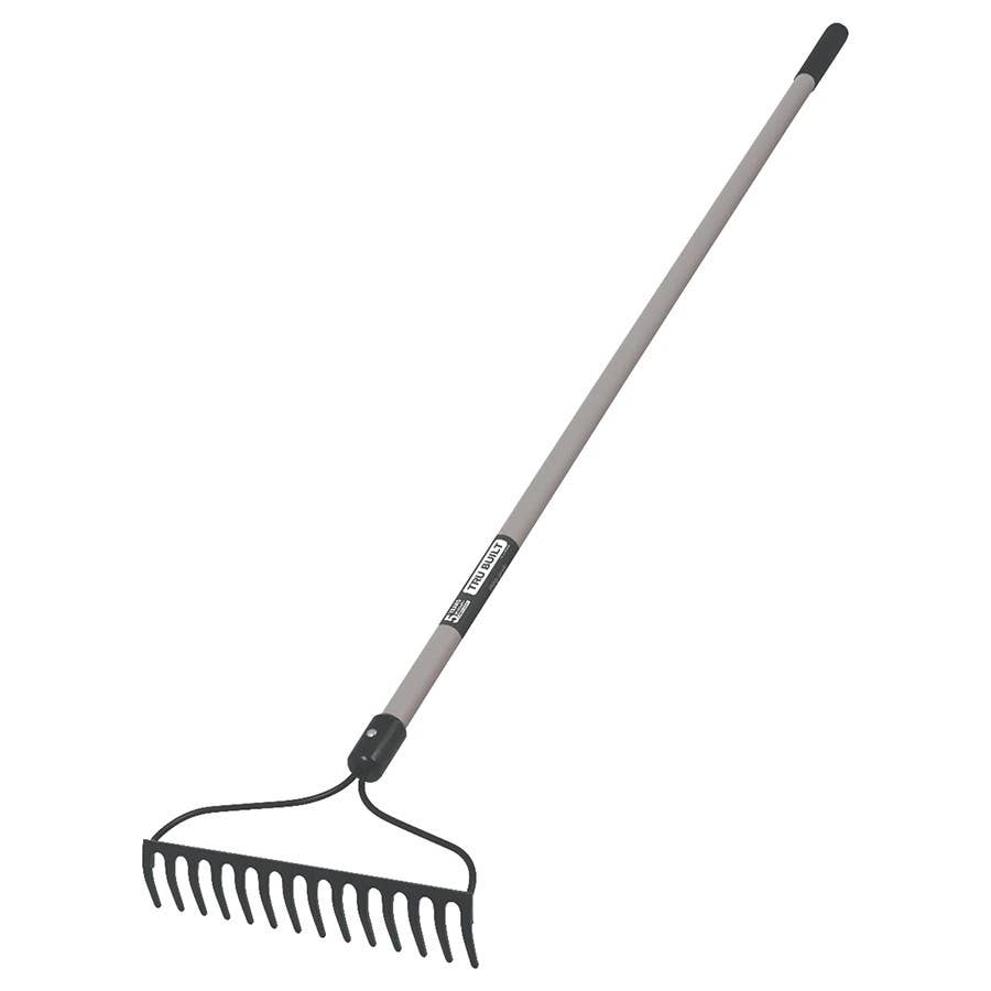 Truper 54"" Tru Built Fiberglass 14-Tine Welded Bow Rake