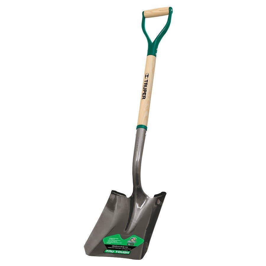 Truper Tru Tough Square Point Shovel with D-Handle