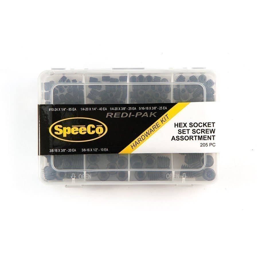 Hex Socket Set Screw Assortment - (205 Pc.)