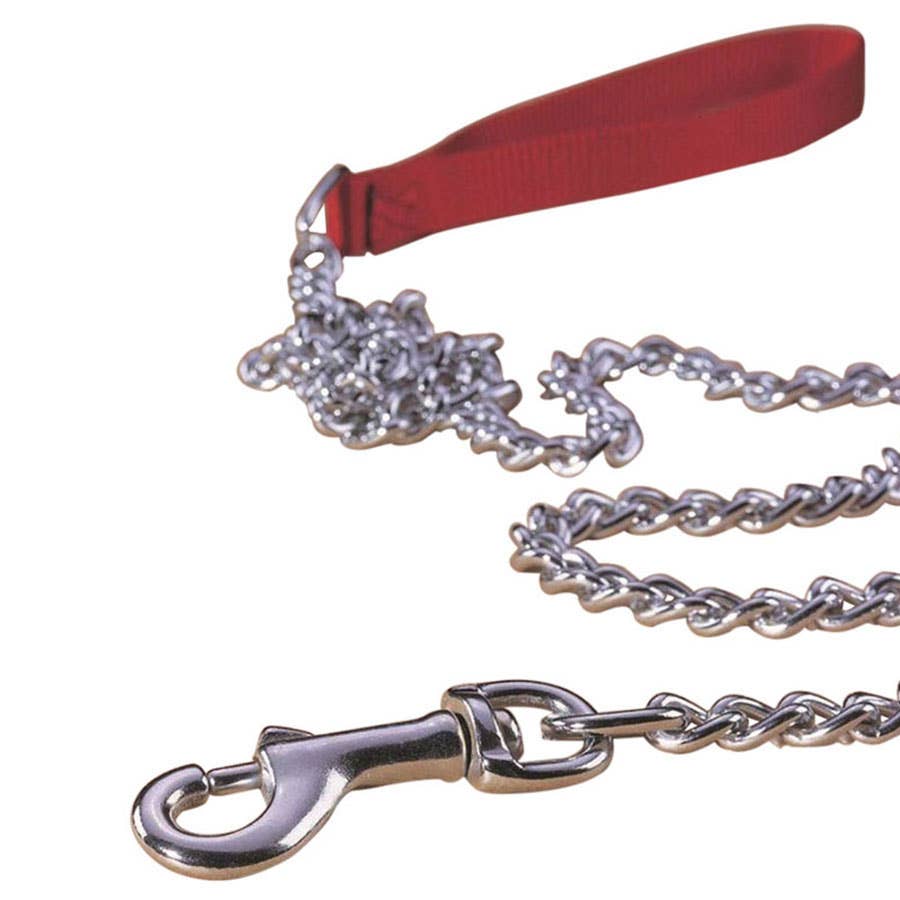 Hamilton 4' Steel Chain Lead with nylon Handle