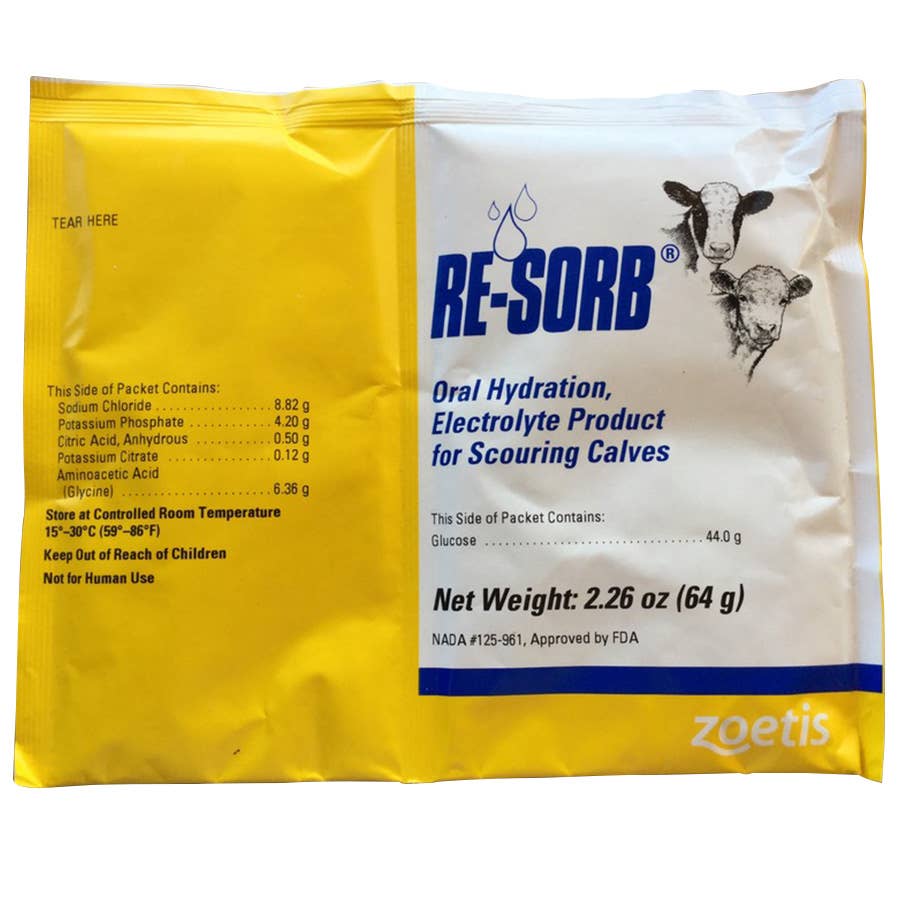 Zoetis Re-sorb (oral Hydration Electrolyte Product For Scouring Calves)