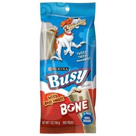 Busy Bone Treats With Real Meat For Dogs - Medium - 7 oz