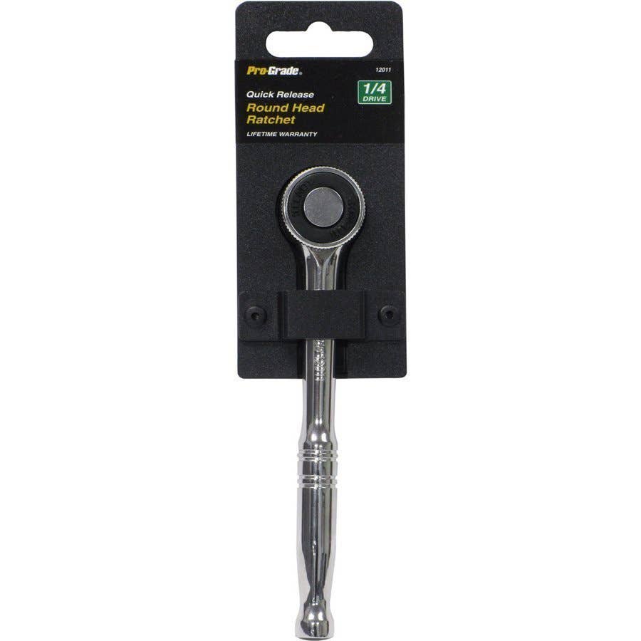 Pro-Grade 1/4"" Round Head Reversible Ratchet