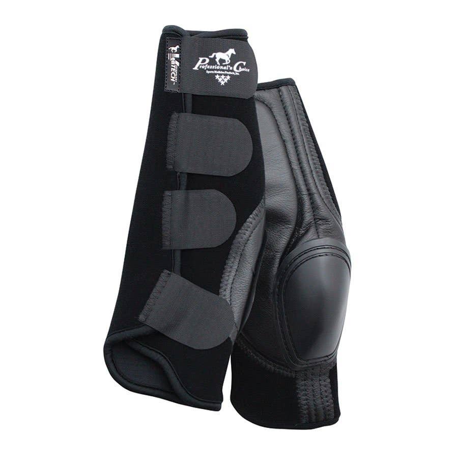 Professional's Choice VenTECH Black Slide-tec Skid Boots