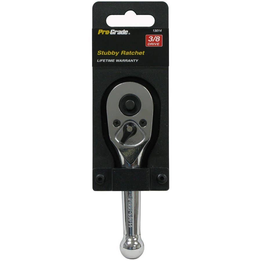 Pro-Grade 3/8"" Drive 4"" Stubby Ratchet