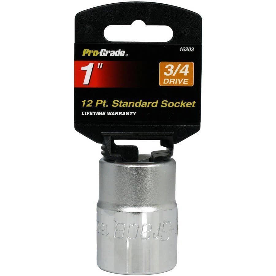 Pro-Grade 3/4"" Drive 12 Pt. Socket