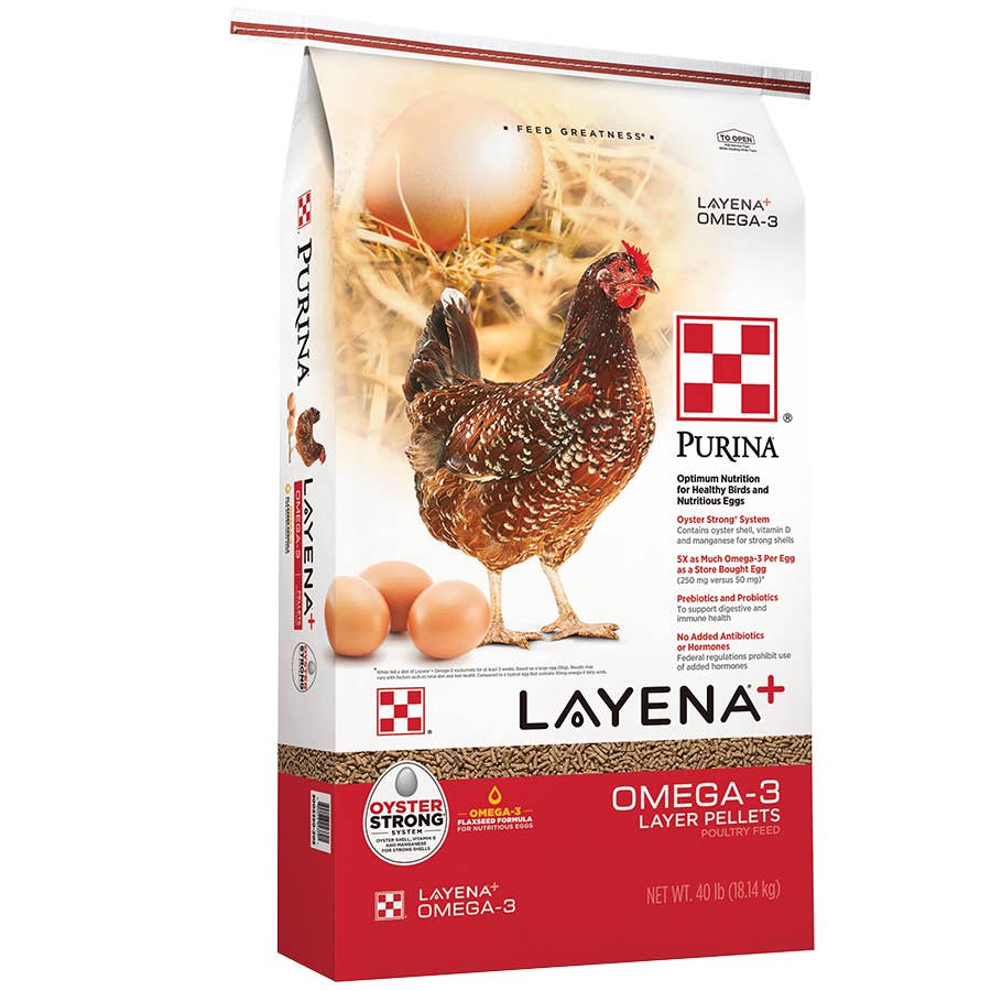 Purina Layena Plus Omega-3 Chicken Feed - 40 Lb.